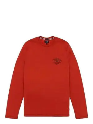 Emporio Armani Logo Details Long-sleeved T-shirt - Red