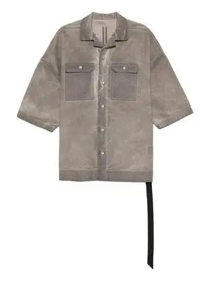 Rick Owens Magnum Tommy Drawstring Shirt - Gray