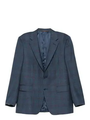 Canali Checked Blazer - Blue