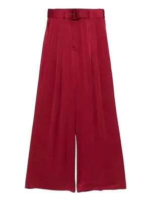 Zimmermann Wide-leg Satin Trousers - Garnet