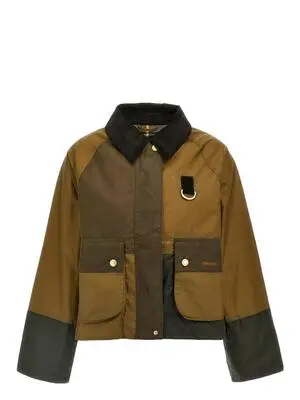 Barbour Waxed Jacket With Lapel Collar - Brown