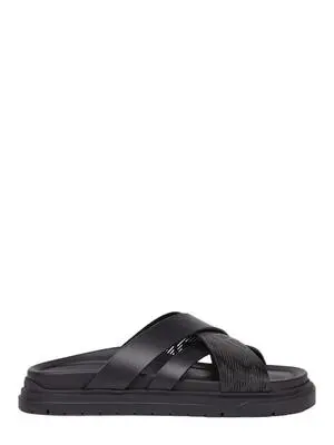 Fendi Crossover Slides - Black