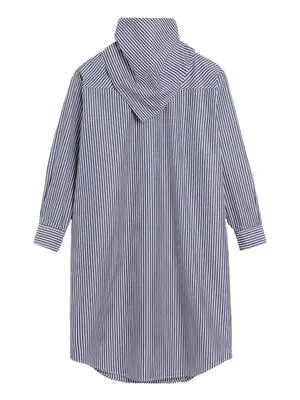 Ami Striped Bandana-collar Shirt - Gray