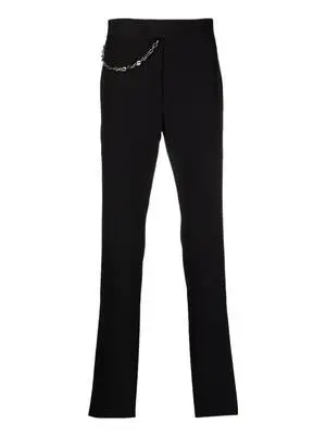 Givenchy Chain Detail Straight Leg Trousers - Black
