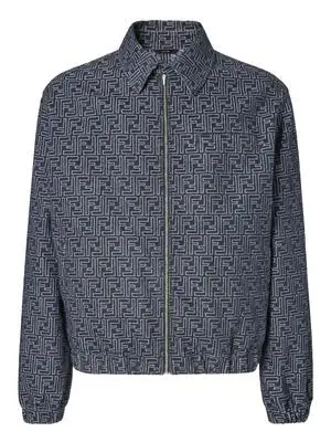 FENDI Fendi FF Jacquard Collared Zip-Up Bomber Jacket