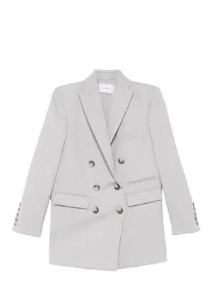 Alex Perry Long-sleeved Double-breasted Suit Coat - Grey