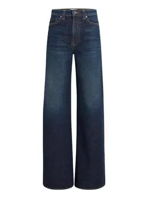 Khaite Khaite Dane High-Waisted Wide-Leg Jeans Grey
