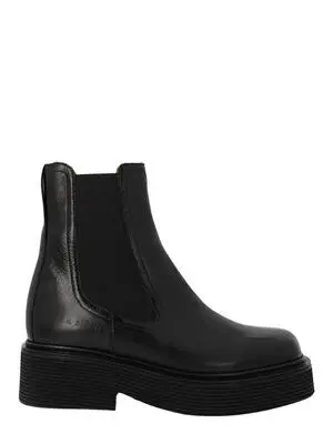 Marni Square Toe Ankle Boots - Black