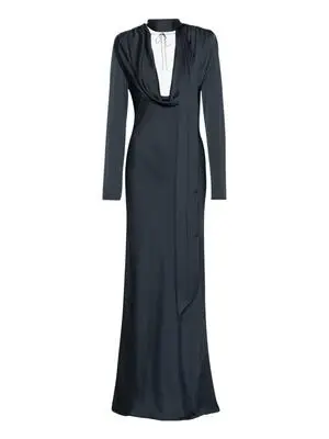 ROTATE BY BIRGER CHRISTENSEN Maxi Drapy Dress With Scarf Detail - Blue
