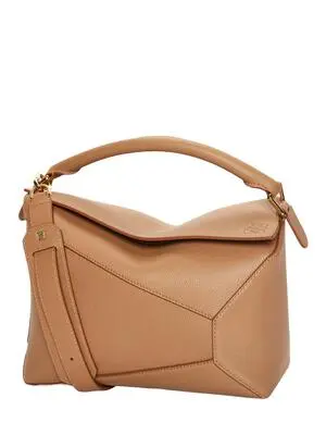 Loewe Puzzle Bag In Soft Grained Calfskin - Brown