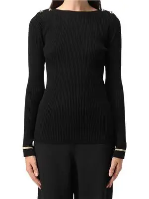 MAX MARA Max Mara Ribbed Long-Sleeve Sweater With Gold-Tone Button Details