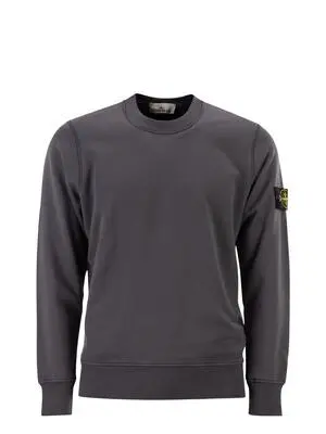 Stone Island Stone Island Logo Patch Crewneck Sweatshirt Black
