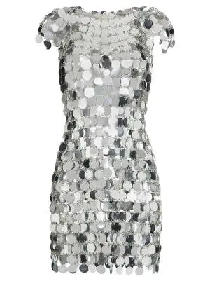 Rabanne Paco Rabanne Sequinned Mini Dress White