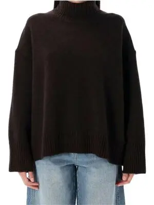 Soeur Long-sleeve High Neck Sweater - Black