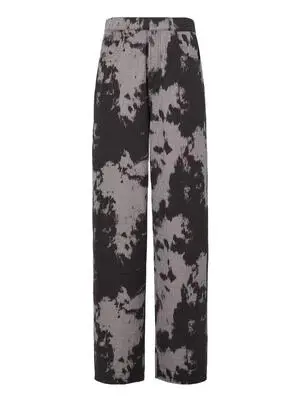 FENDI Fendi FF Animalier Printed Wide Leg Jeans