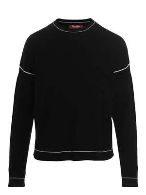 Max Mara Round Neck Long Sleeve Sweater - Black