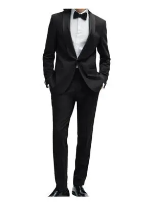 Hugo Boss Long-sleeved Suit Coat Slim Trousers - Black