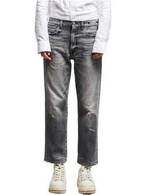 R13 Distressed Boyfriend Jeans - Black