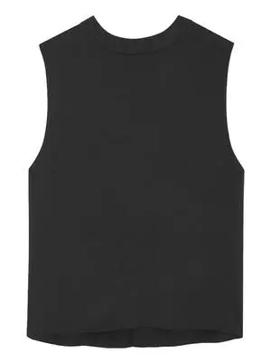 Saint Laurent Crewneck Sleeveless Tank Top - Black