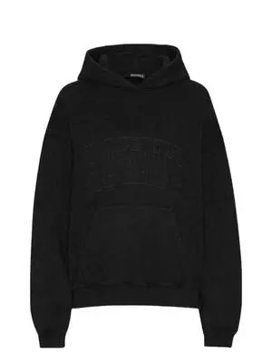 ROTATE BY BIRGER CHRISTENSEN Embroidered Logo Oversized Hoodie - Black