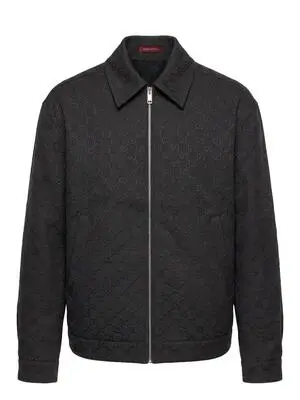 Gucci Reversible Gg Canvas And Nylon Jacket - Black