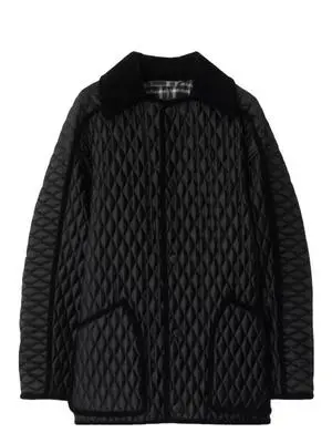 Burberry Quilted Long-sleeved Jacket - Black