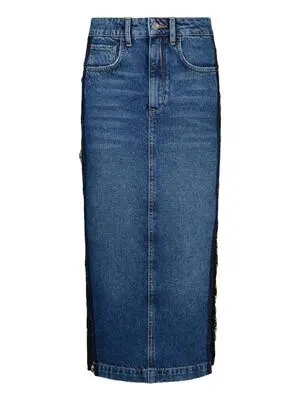 Liu Jo Skirt With Lace Detailing - Blue