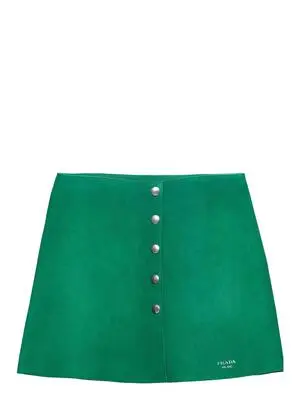 Prada Logo-stamp Mini Skirt - Mango