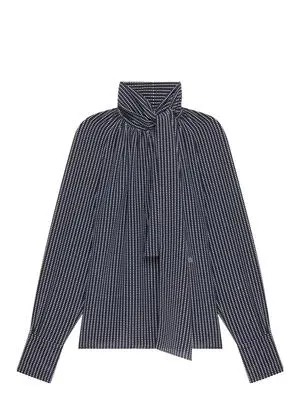 Givenchy Polka Dots Printed Blouse - Navy Blue/white
