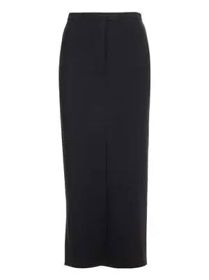 Alexander Wang Logo-embroidered Pencil Skirt - Black