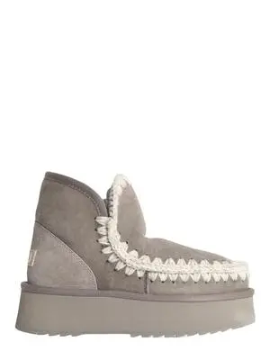 Mou 50mm Platform Braided Boots - Gray