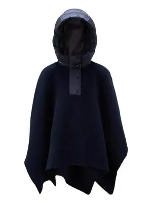 MONCLER Moncler Enfant Hooded Cape With Asymmetric Hem