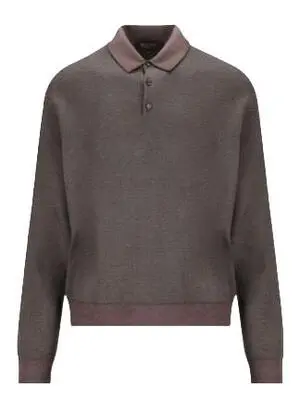 LORO PIANA Loro Piana Long-Sleeved Buttoned Polo Shirt
