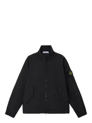 Stone Island High Neck Zip-up Jacket - Black