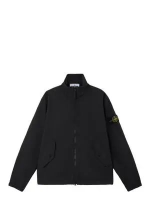Stone Island High Neck Zip-up Jacket - Black