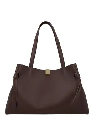 Yuzefi Gyoza Tote Pebble Grained Leather - Espresso