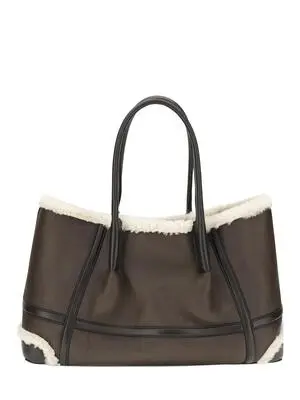 Bottega Veneta Double Handle Shoulder Bag - Brown