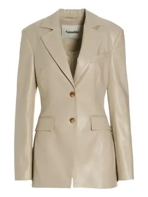 Nanushka Single-breasted Tailored Blazer - Nude