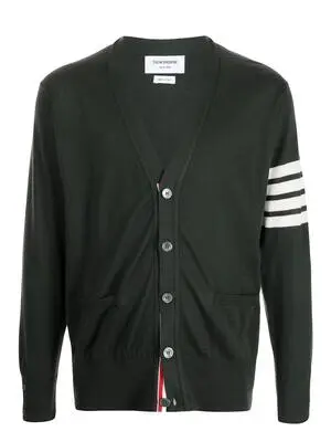 Thom Browne 4-bar Stripe Cardigan - Black