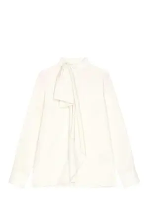 Givenchy Blouse With Voluminous Bow Collar - Beige
