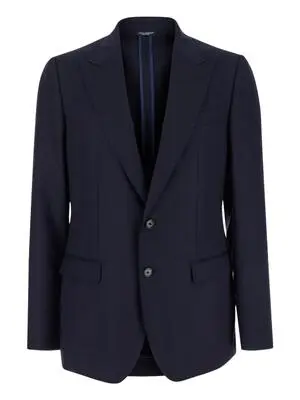 Dolce & Gabbana Dolce Gabbana Single-breasted Long-sleeved Jacket - Blue