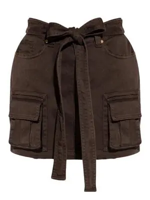Blumarine Belted Cargo Mini Skirt - Black