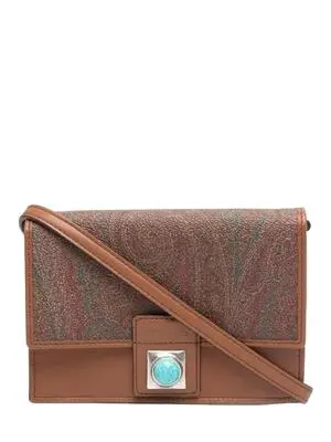 Etro Crown Me Paisley-print Crossbody Bag - Brown