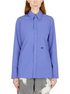 Eytys Lapel Long-sleeved Shirt - Blue