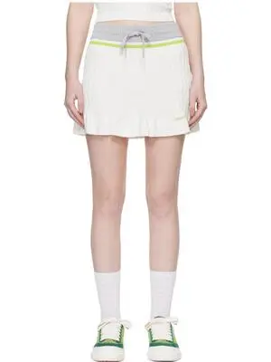 Casablanca Embroidered Logo Drawstring Skirt - White