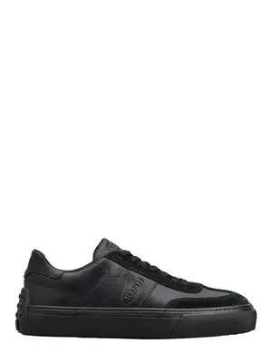 TOD'S Round Toe Lace-up Sneakers - Black