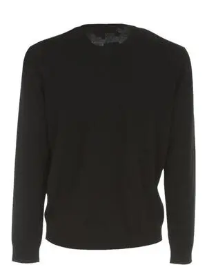 Emporio Armani Crew Neck Long Sleeve Pullover - Black