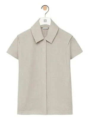 Loewe Boxy Shirt In Linen - White