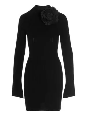 BLUMARINE Blumarine Wool Dress With Movable Flower Detail