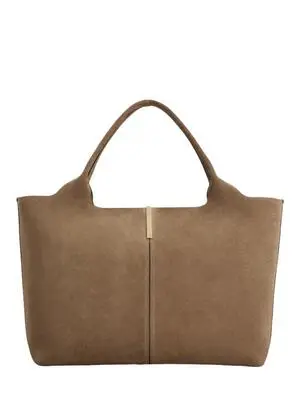 TOD'S Small Suede Shoulder Bag - Brown
